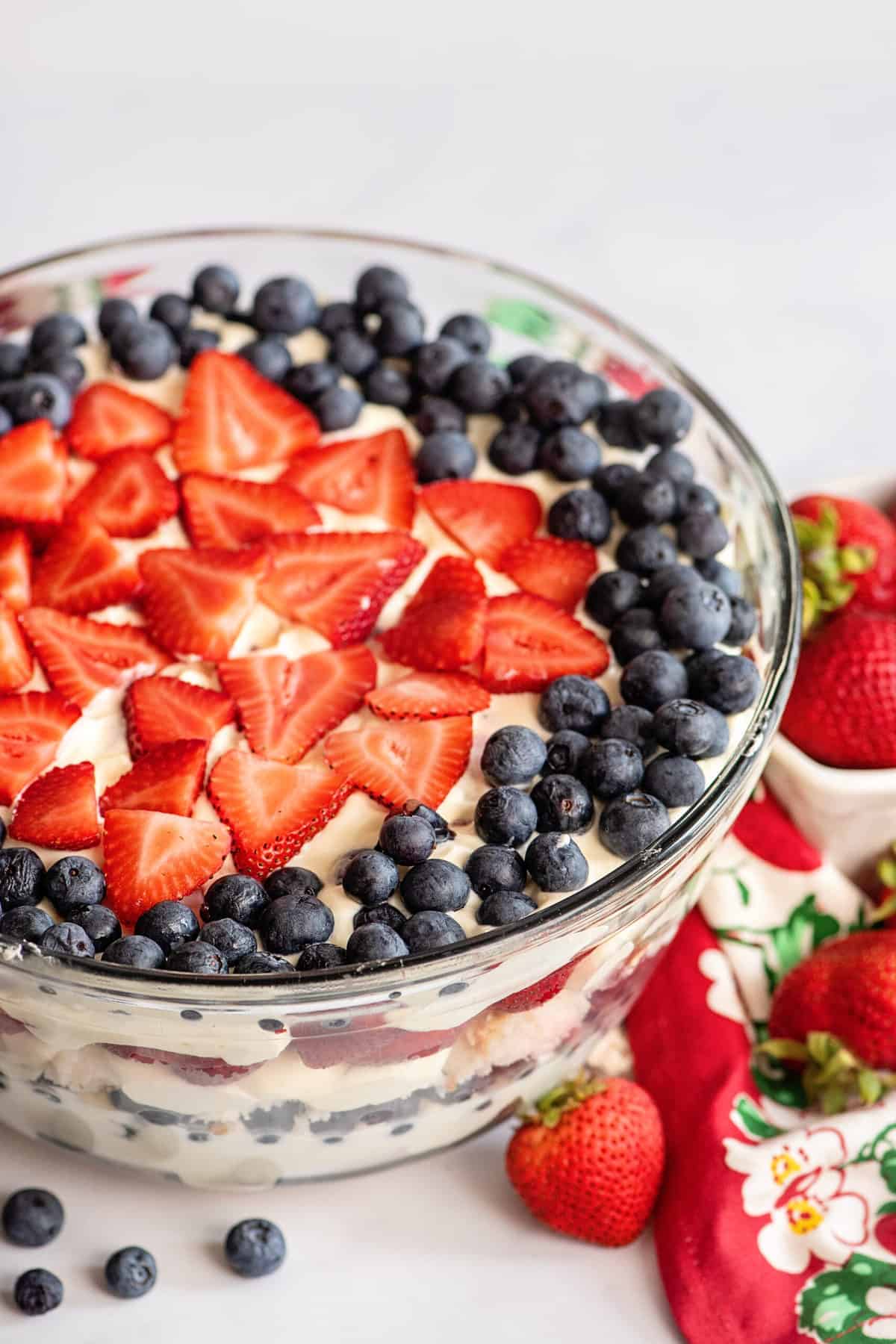 Punch Bowl Cake Recipe (Red, White, and Blue) - Southern Plate