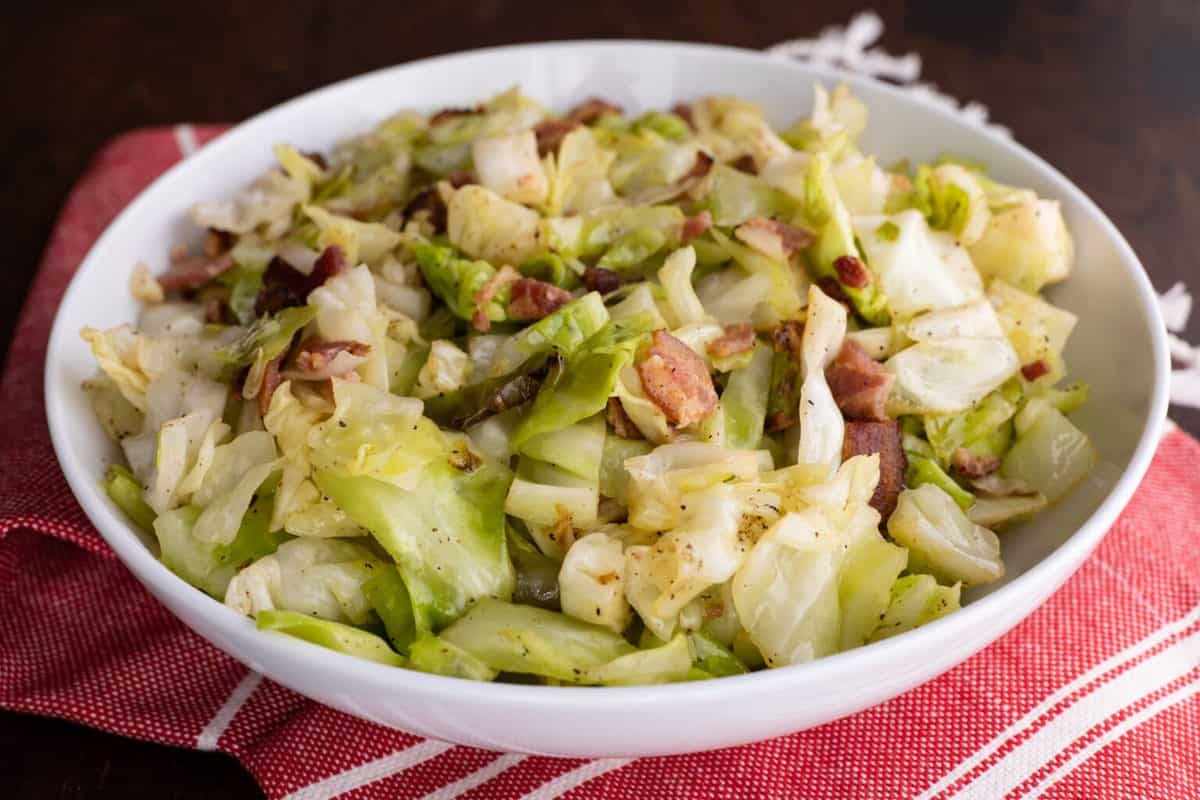Southern Fried Cabbage with Bacon Recipe | Southern Plate