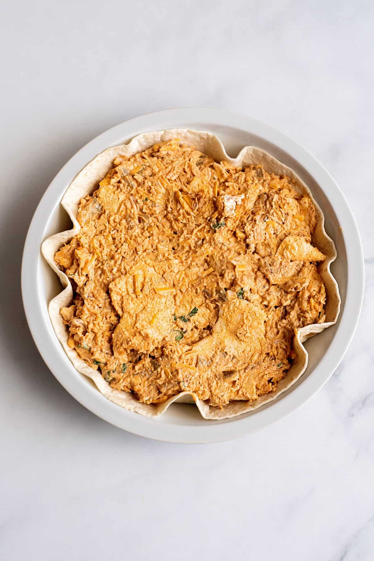 Chicken Tortilla Casserole Cooked In The Microwave