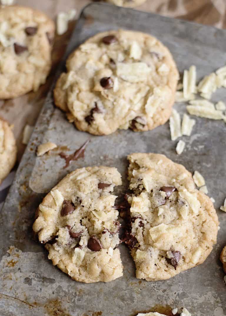 Chocolate Chip Potato Chip Cookies - Southern Plate