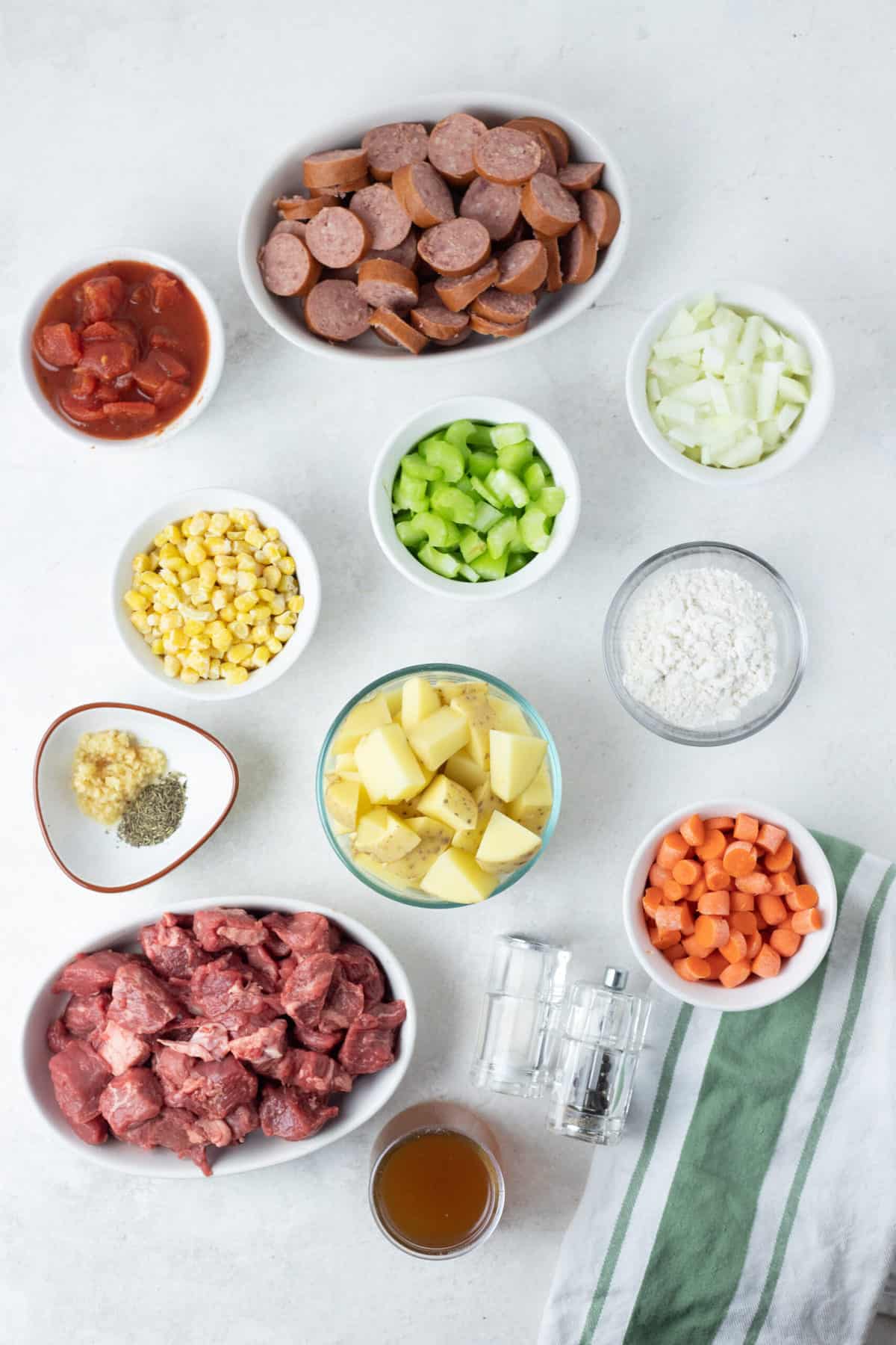 Sausage and Beef Stew in the Crockpot - Southern Plate
