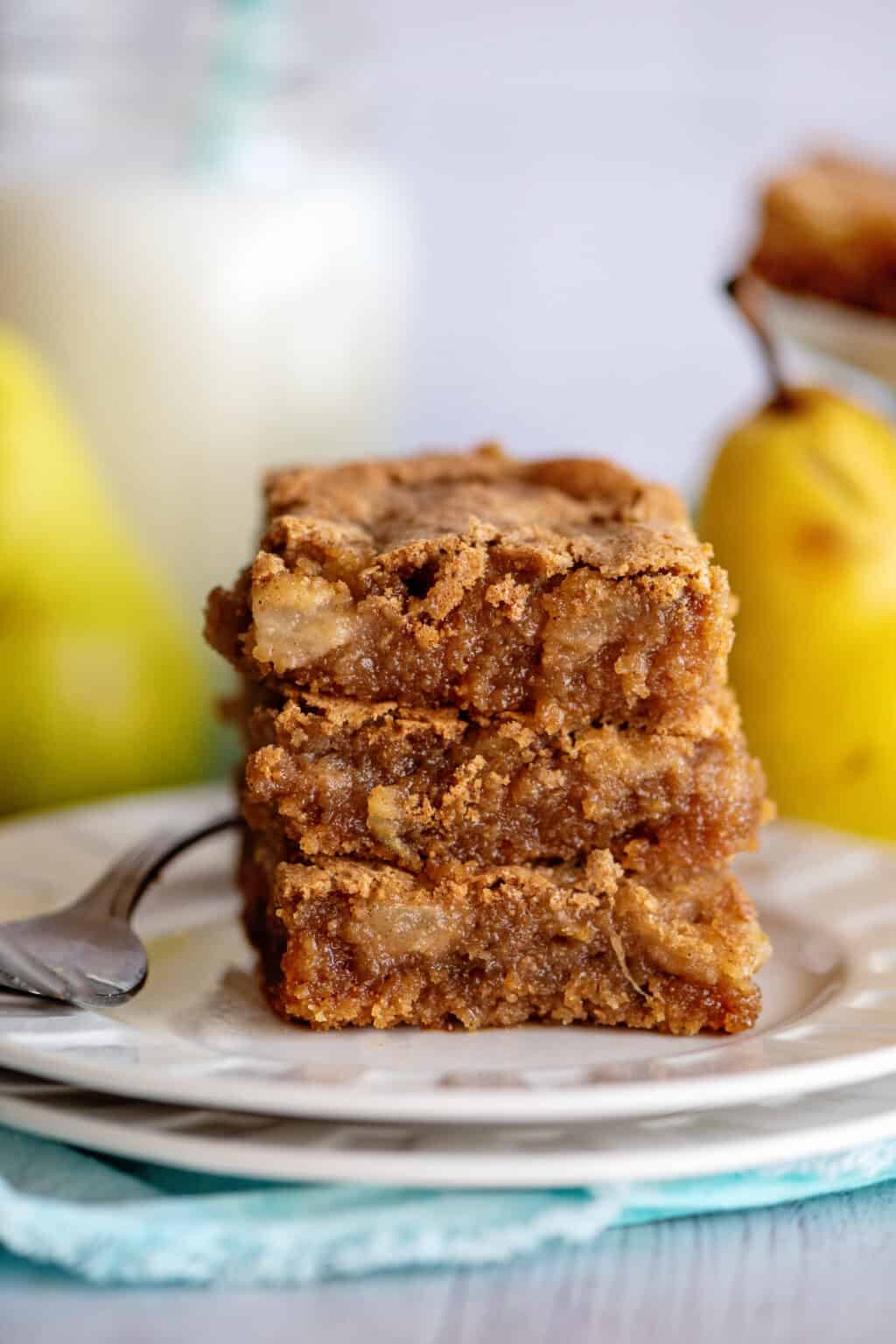Pear Bars Made With Fresh Pears - Southern Plate